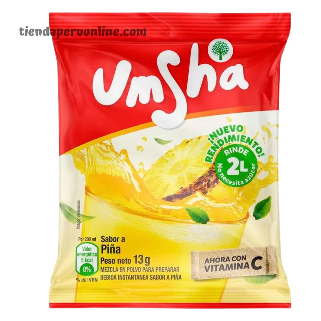 Refresco Piña "Umsha" 13g (Ex Negrita) rinde 2 litros — TIENDA PERU ONLINE