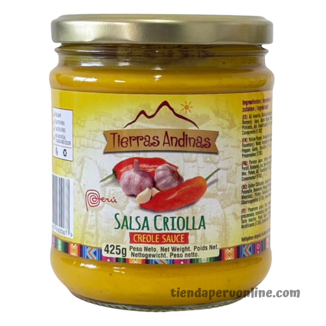 Salsa Criolla 425 g "Tierras Andinas" — Perú Online