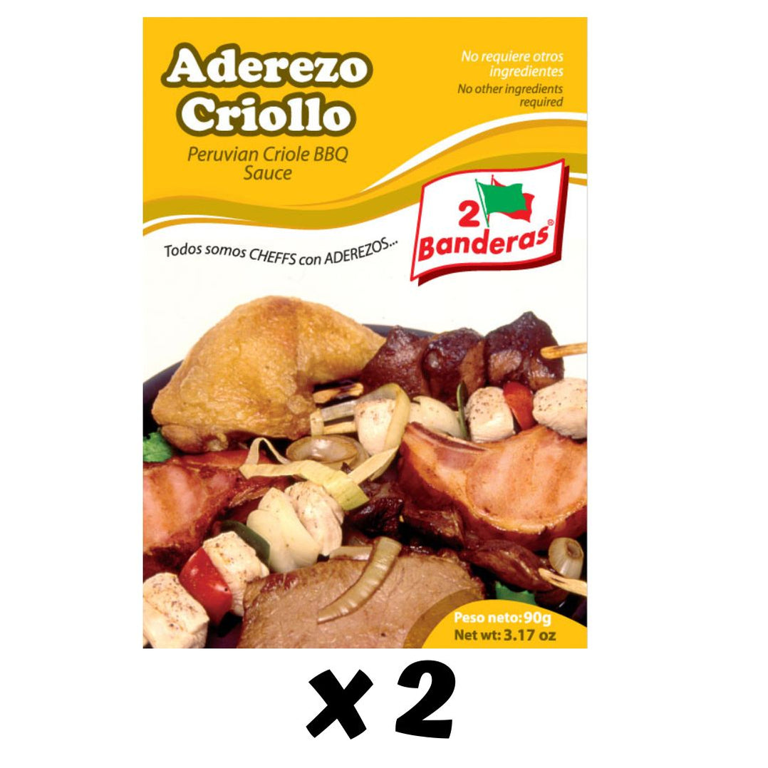 Aderezo Criollo "2 Banderas" Pack 2 x 90g — Perú Online