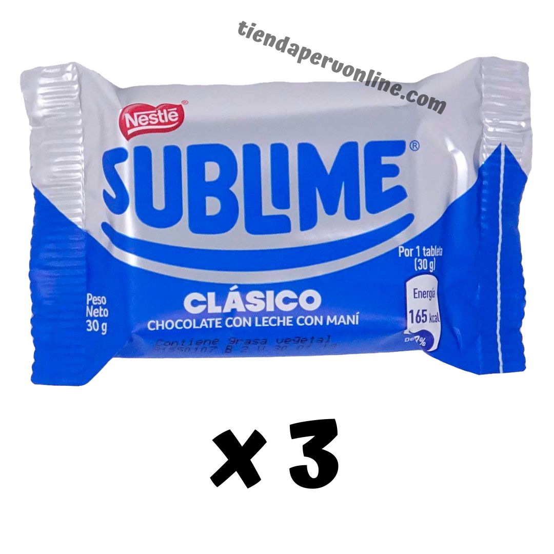Chocolate Sublime Pack 03 x 30g — TIENDA PERU ONLINE